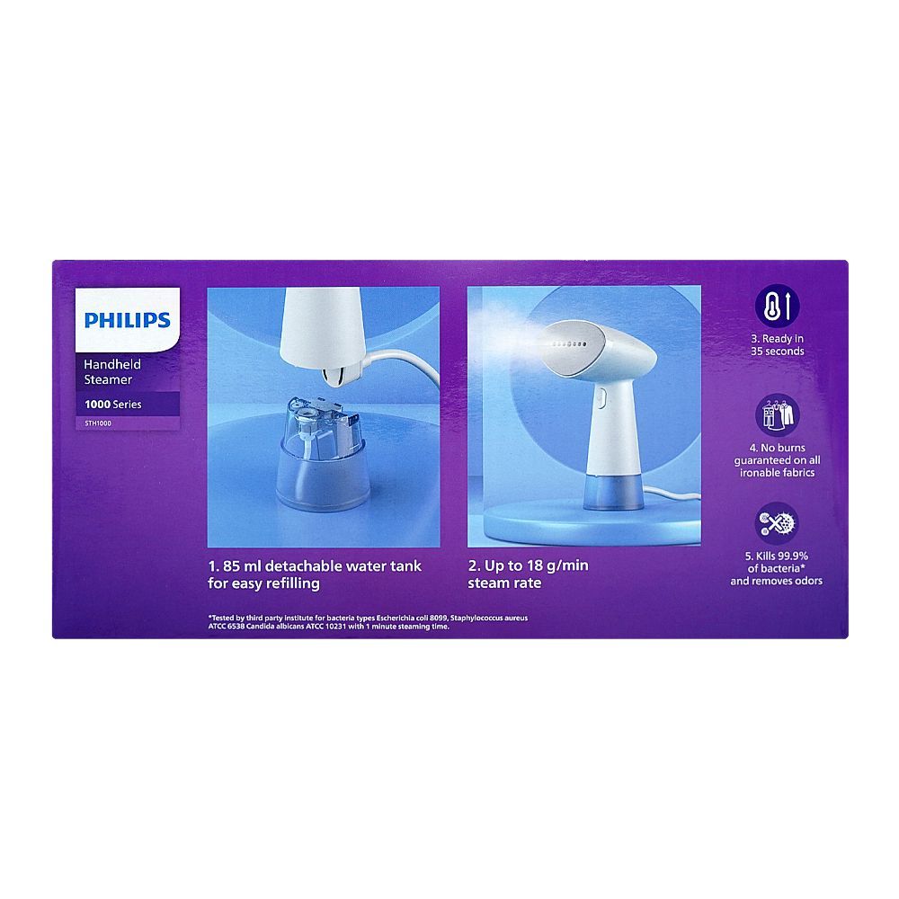 Philips 1000 Series Handheld Steamer, 900W, 85ml Water Tank, STH1000/16