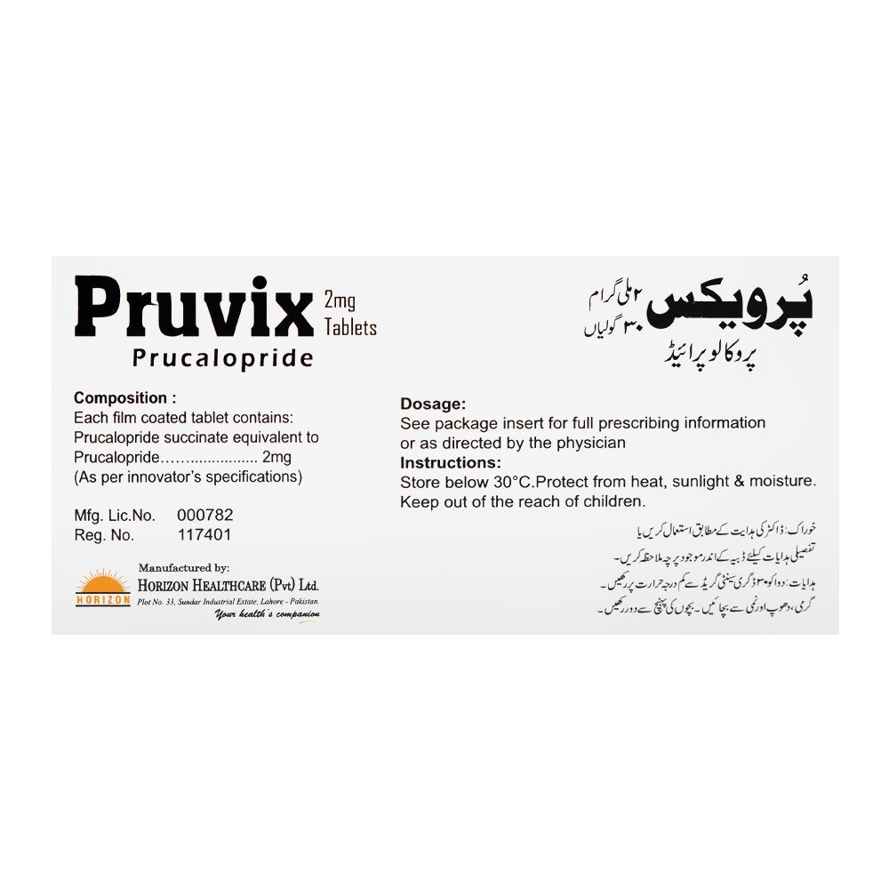 Horizon Pharma Pruvix Tablet, 2mg, 1-Strip
