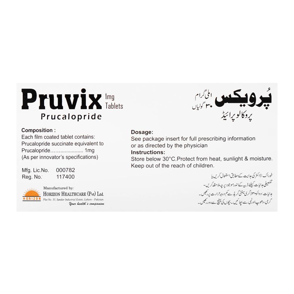 Horizon Pharma Pruvix Tablet, 1mg, 1-Strip