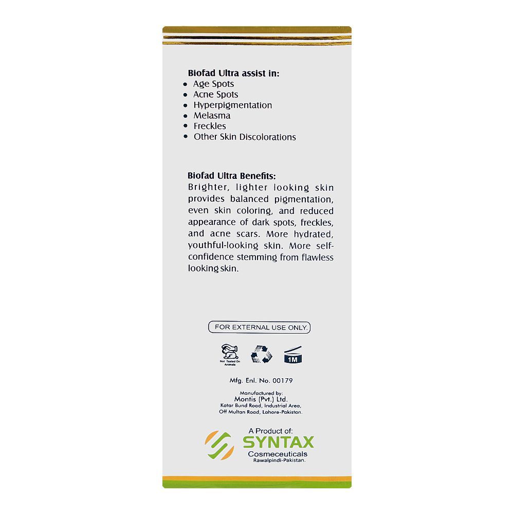Syntax Pharma Biofad Ultra Brightening Cream, 30g