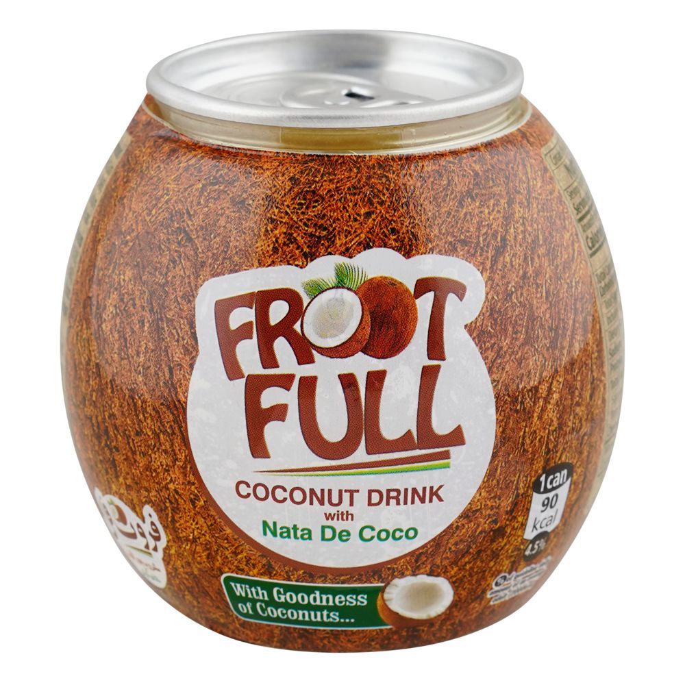 Froot Full Coconut Drink with Nata de Coco, 250ml Can