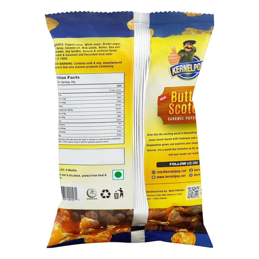 Kernel Pop Butter Scotch Popcorn, 50g