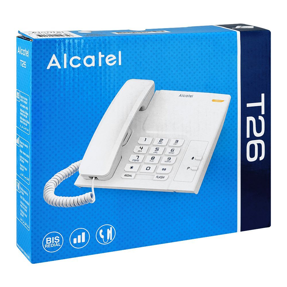 Alcatel Corded Telephone, White, T26 EX