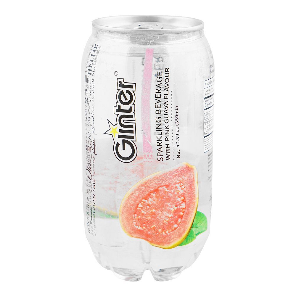 Glinter Pink Guava Sparkling Drink Can, 350ml
