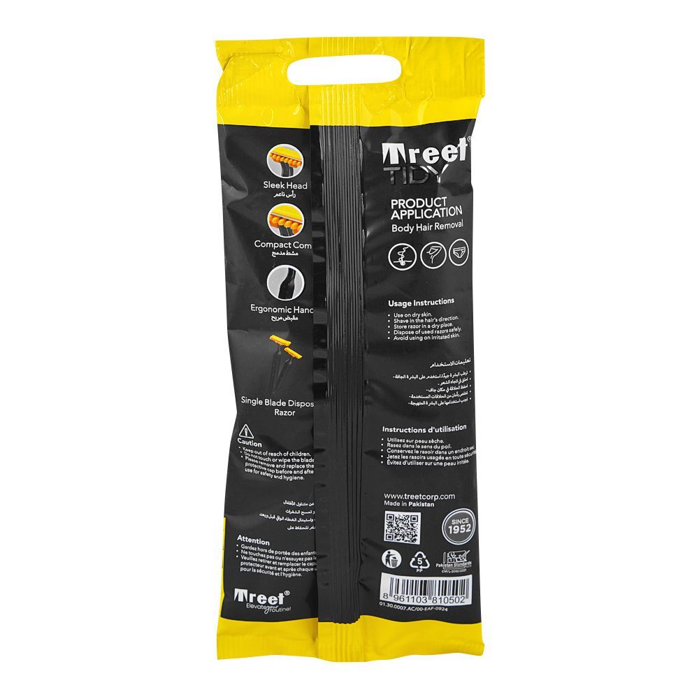 Treet Tidy Disposable Body Razors, 3-Pack