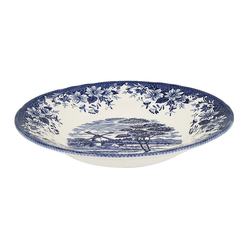 Claytan 9.2" Wind Mill Blue Soup Pasta Deep Bowl, OCX185BS3005