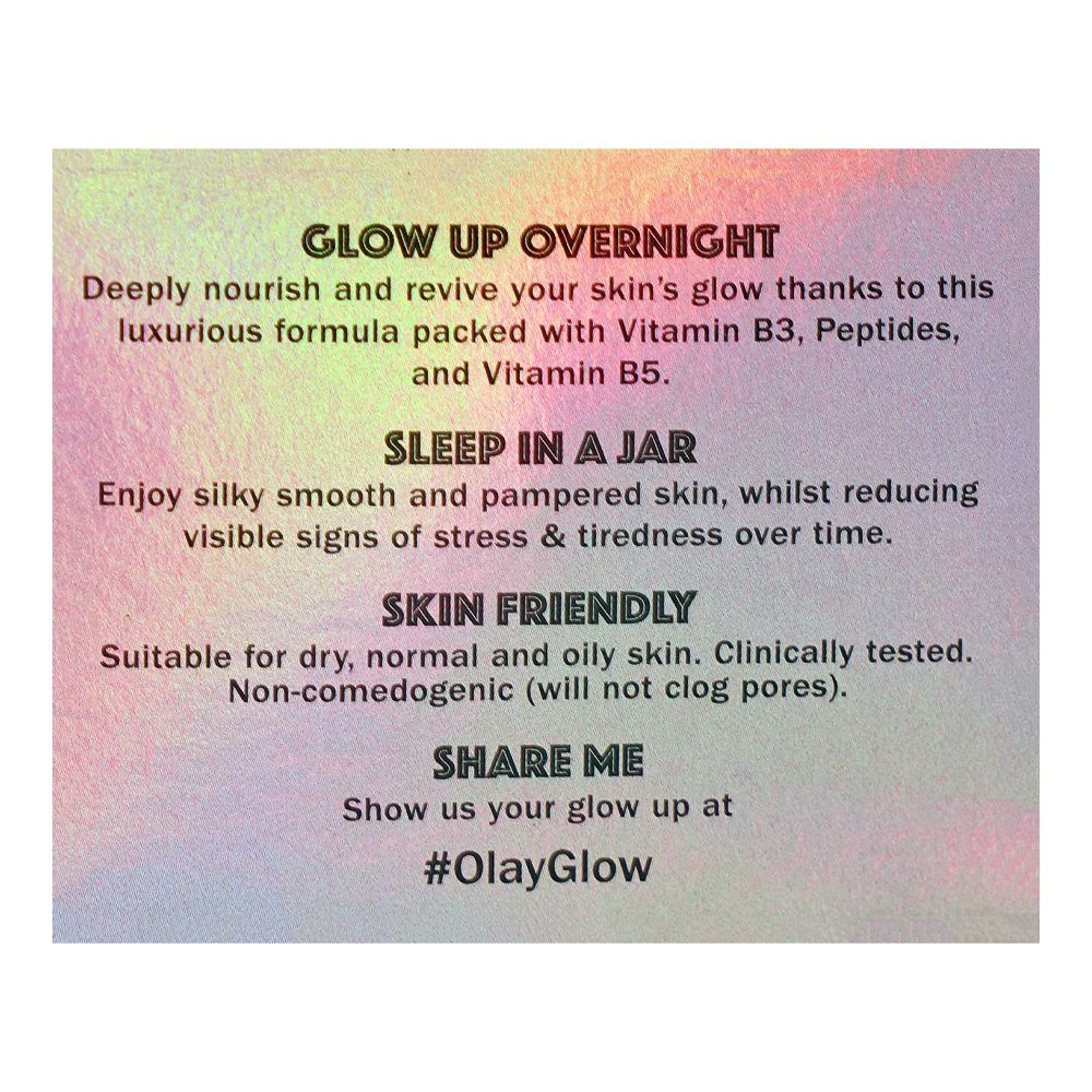 Olay Regenerist Glow Overnight Mask with Vitamin B3 & Peptides, 50ml