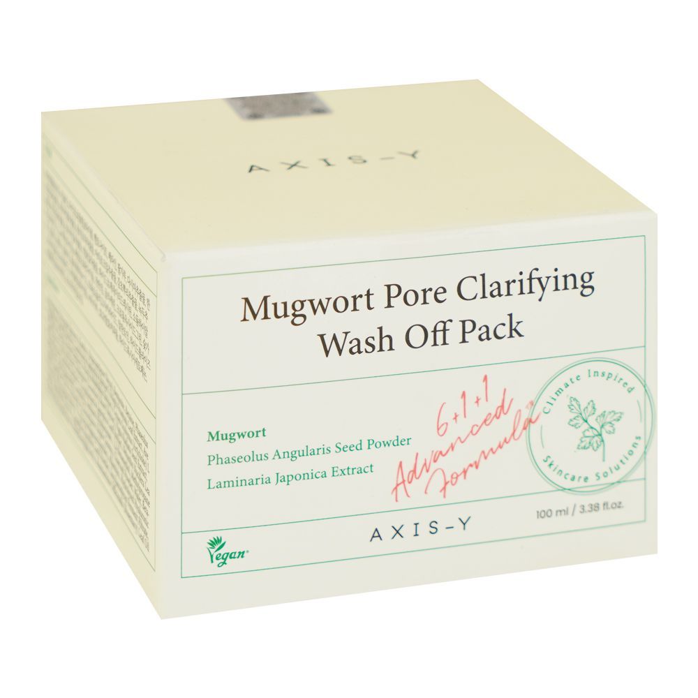 AXIS-Y Mugwort Pore Clarifying Wash Off Clay Mask, Blackhead Remover, 100ml