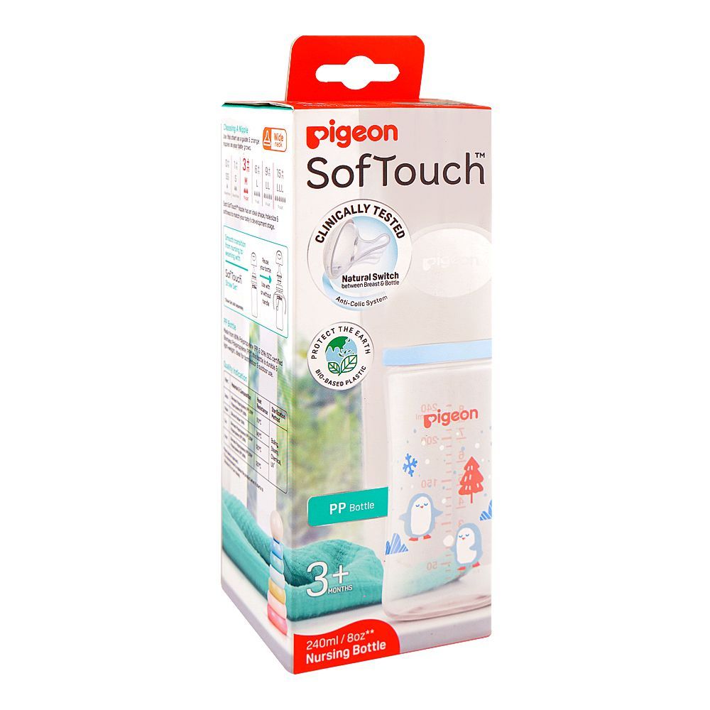 Pigeon SofTouch Nursing PP Feeder Bottle, For 3+ Months, 240ml, A81298