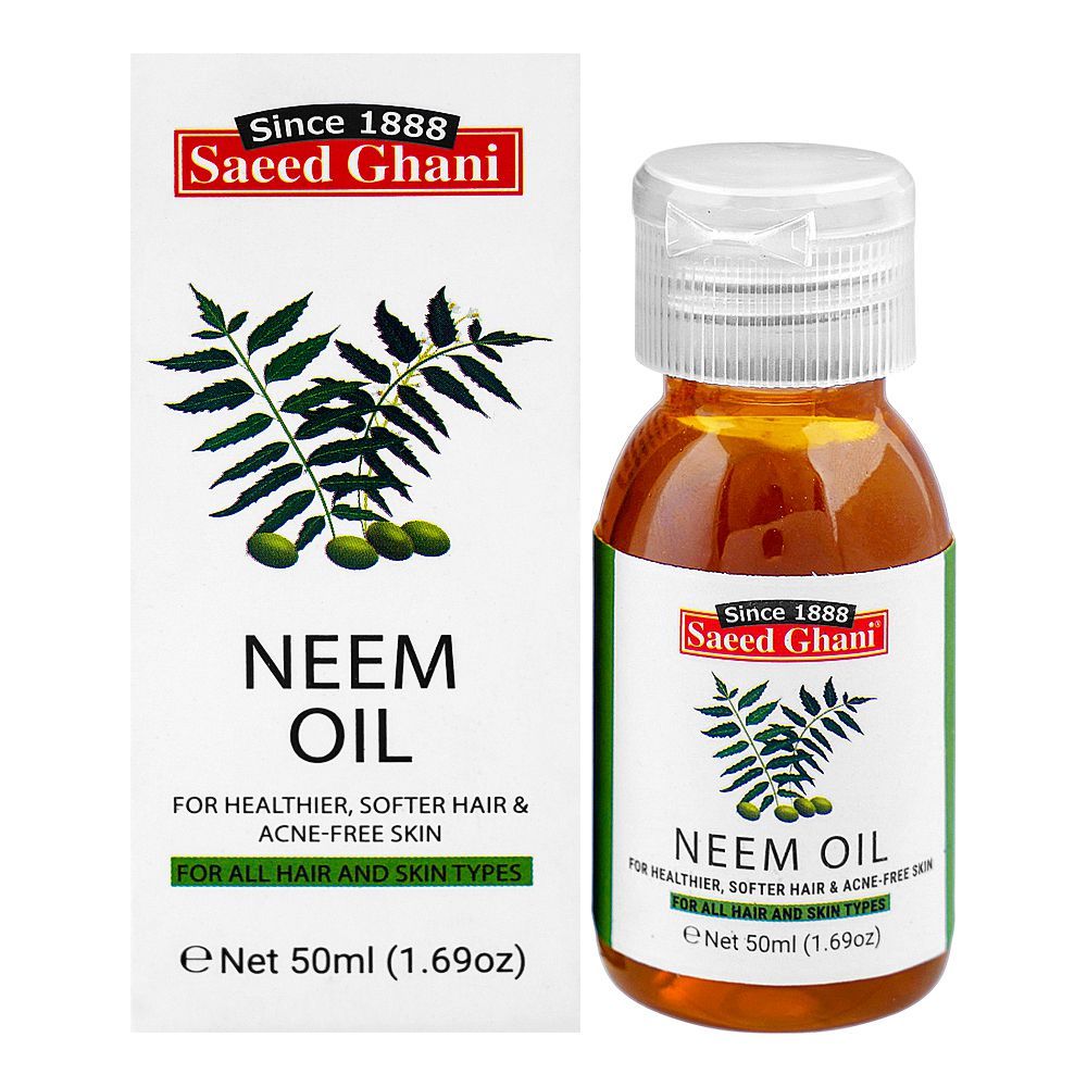 Saeed Ghani Neem Oil, For All Hair & Skin Types, 50ml