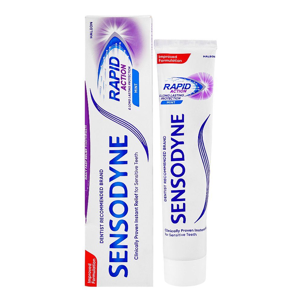 Sensodyne Rapid Action & Long Lasting Protection Mint Toothpaste, 70g