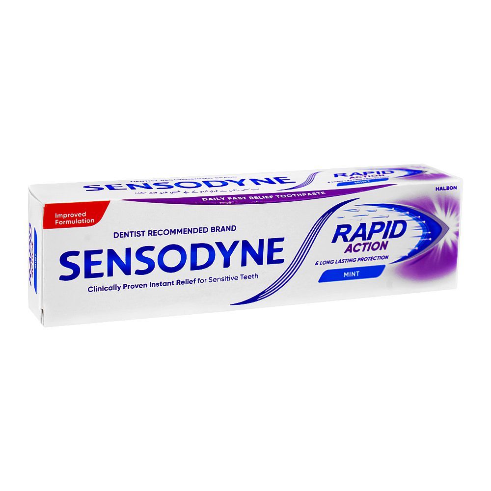 Sensodyne Rapid Action & Long Lasting Protection Mint Toothpaste, 70g