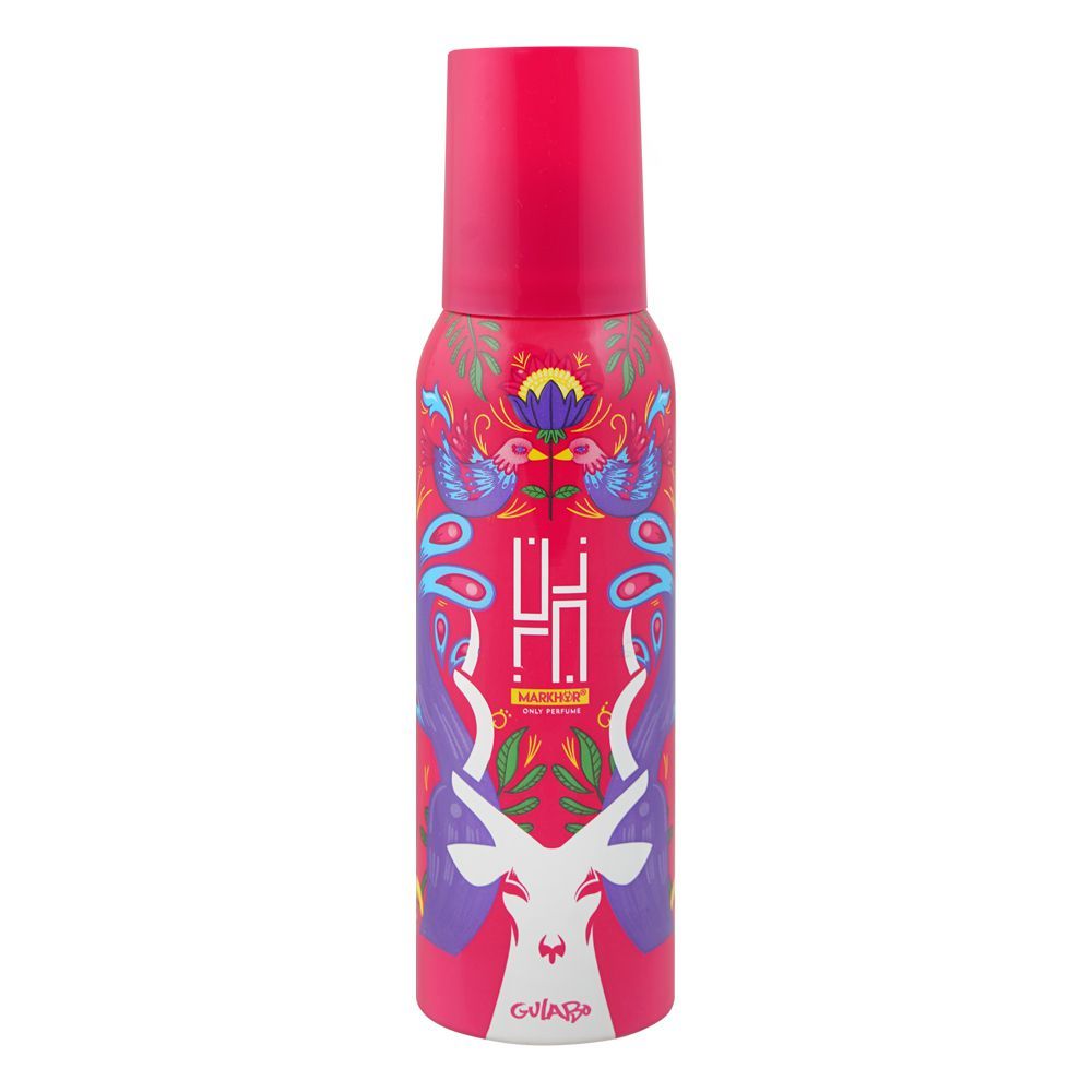 Markhor Gulabo Deodorant Body Spray (No-Gas), For Women, 120ml