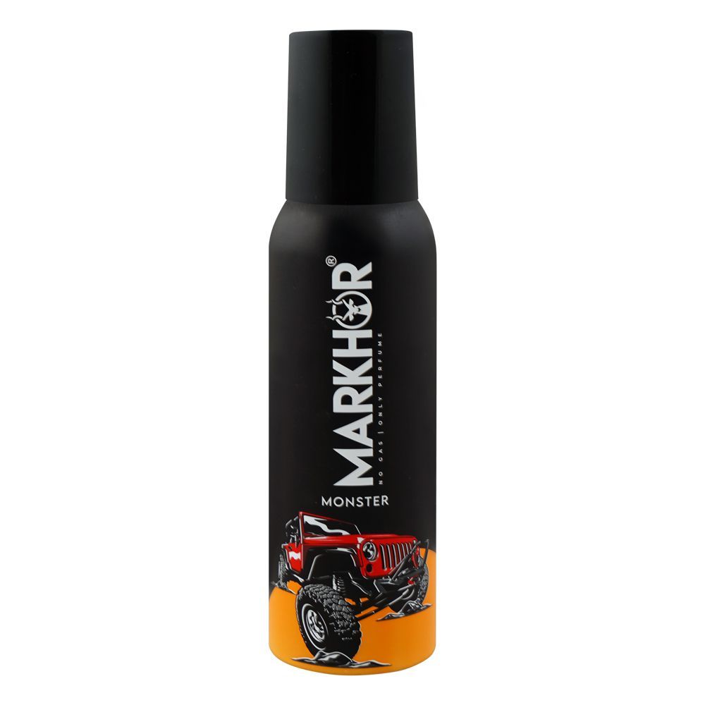 Markhor Monster Deodorant Body Spray (No-Gas), For Men, 120ml