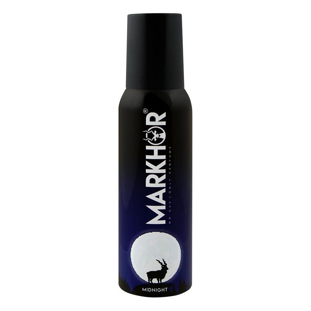 Markhor Midnight Deodorant Body Spray (No-Gas), For Men, 120ml