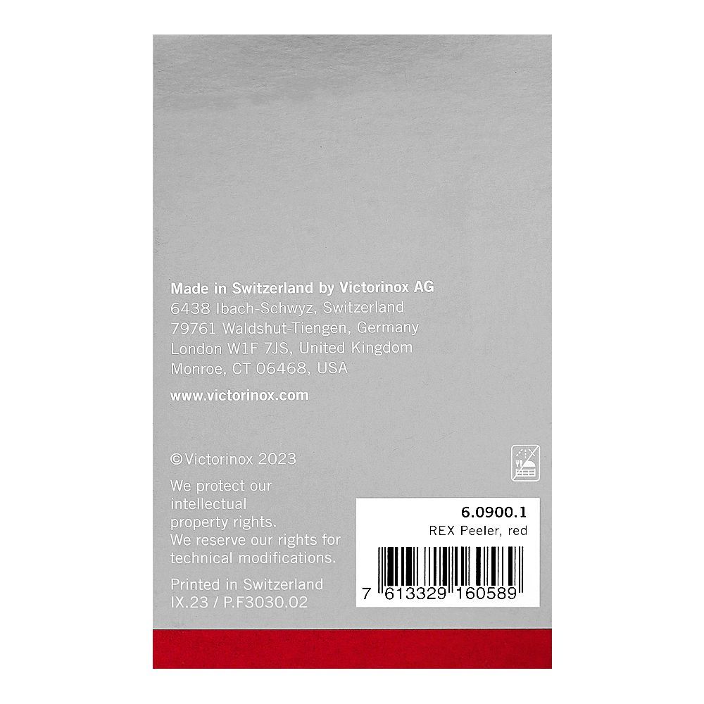Victorinox Straight-Blade Fruit & Vegetable REX Peeler, Red, 6.0900.1