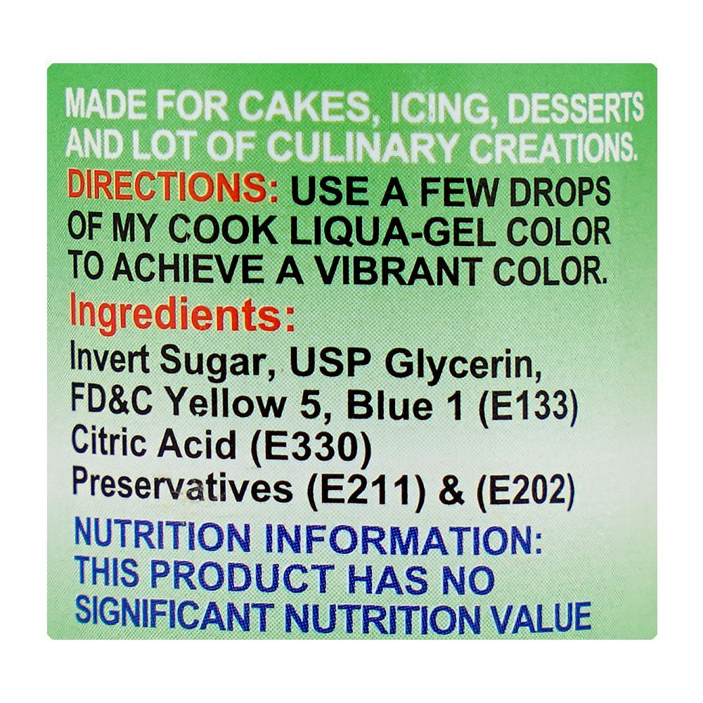 My Cook Leaf Green Food Coloring Gel, 25g