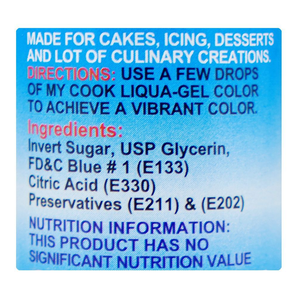 My Cook Sky Blue Food Coloring Gel, 25g