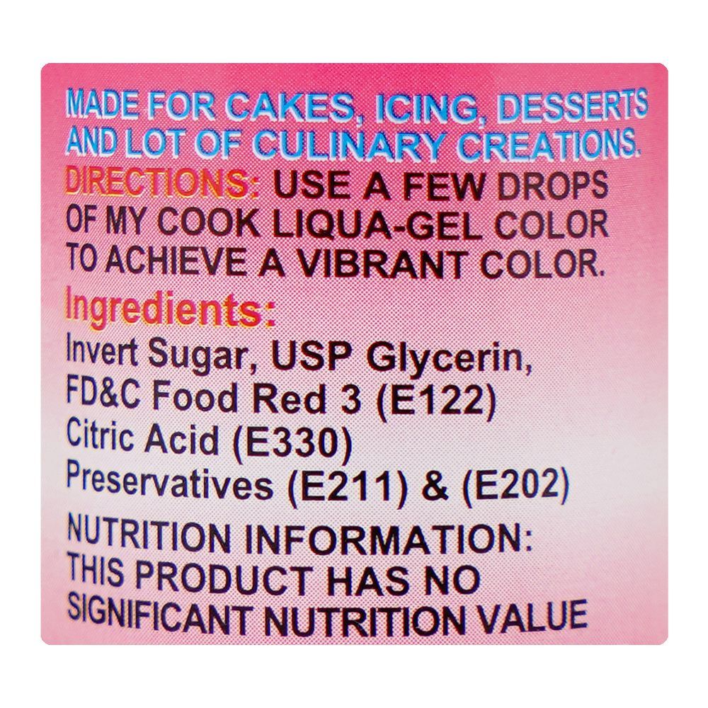 My Cook Rose Pink Food Coloring Gel, 25g