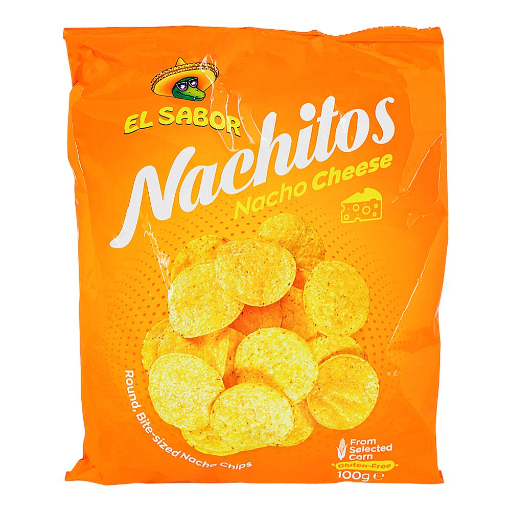 El Sabor Nachitos Chips, Cheese Flavor, 100g