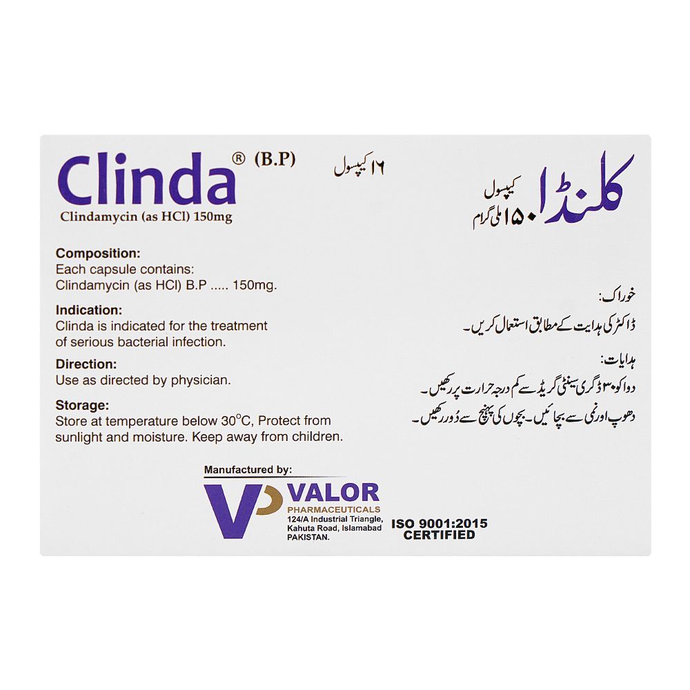 Valor Pharmaceuticals Clinda Tablet, 150mg, 16-Pack