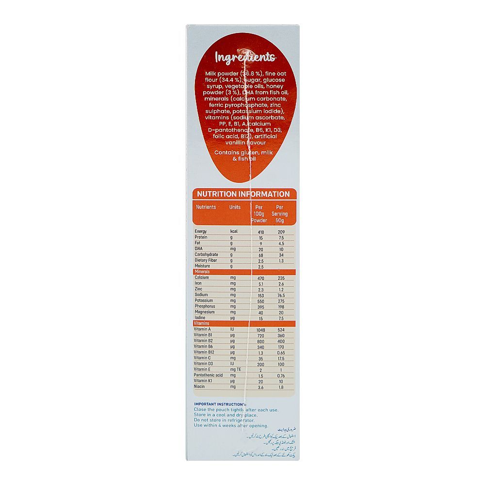 Searle Prep-Up Baby Cereal Gold with Oat, Milk & Honey, 175g