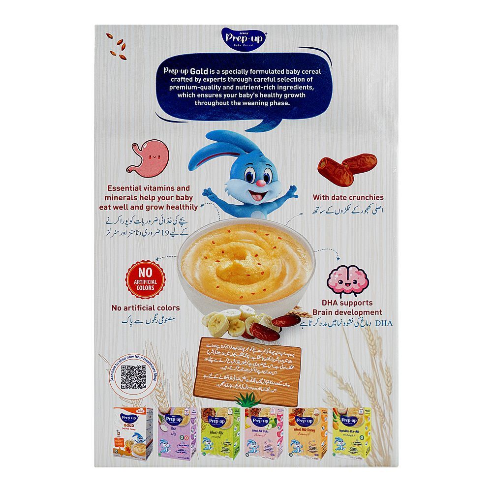 Searle Prep-Up Baby Cereal Gold with Wheat, Milk, Banana & Dates, 175g