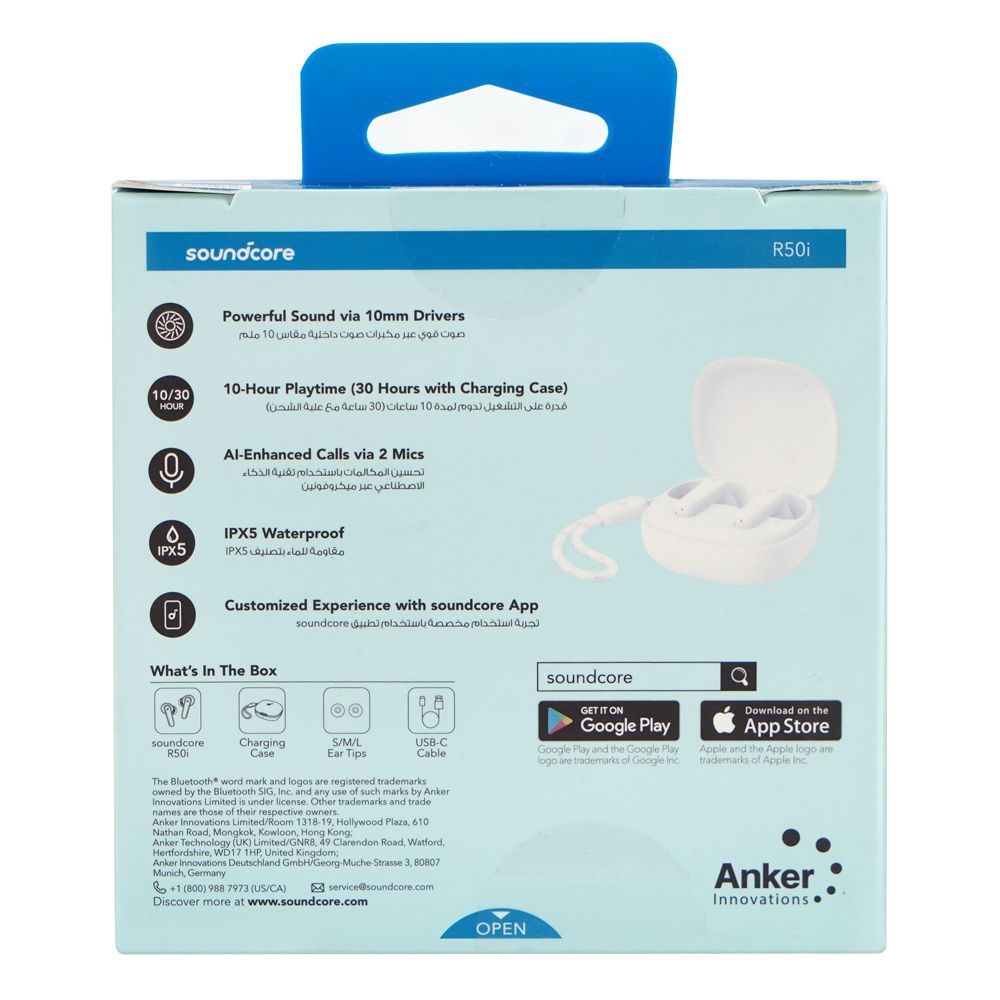 Anker Soundcore R50I True Wireless Earbuds, 30H Playtime, IPX5 ...
