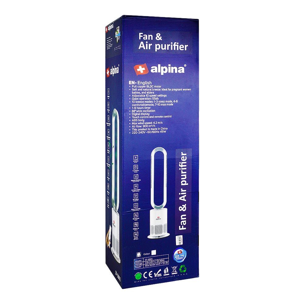 Alpina Electric Fan & Air Purifier, 220-240V, SF-5001