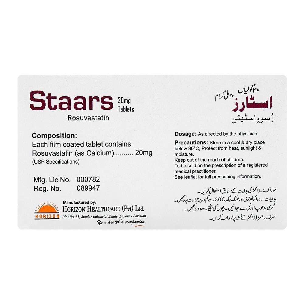 Horizon Pharma Staars Tablet, 20mg, 30-Pack