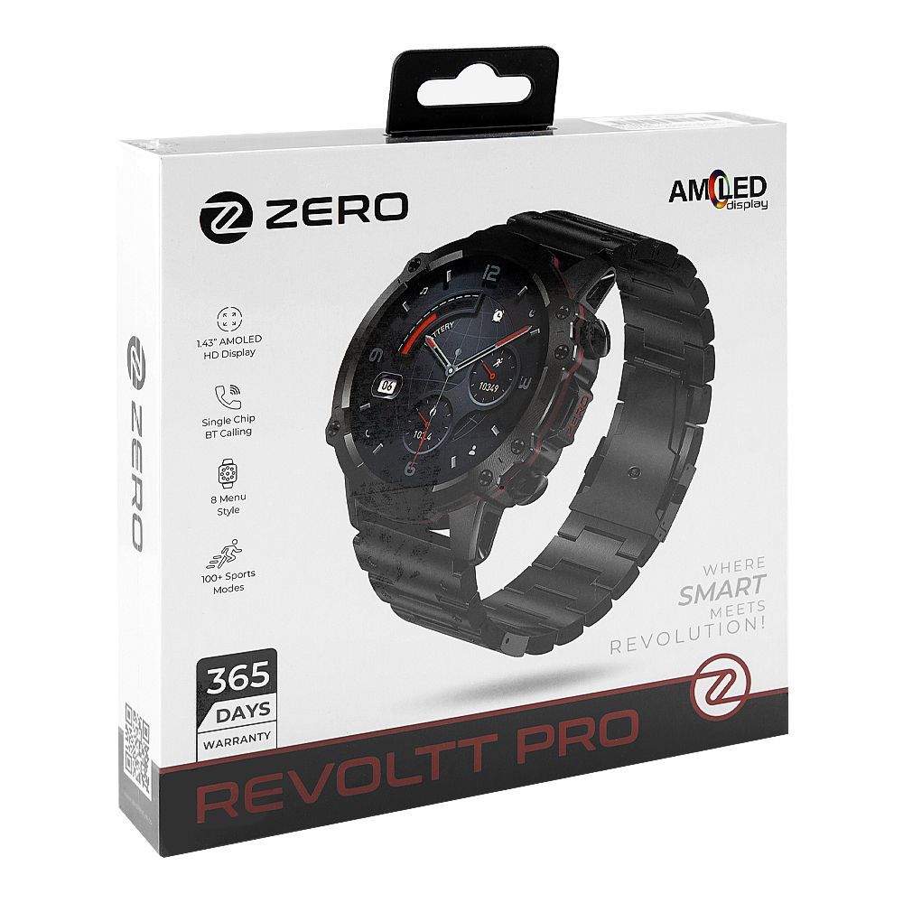 Zero 1.43" Amoled HD Display Revolt Pro Smart Watch, IP67 Waterproof ...