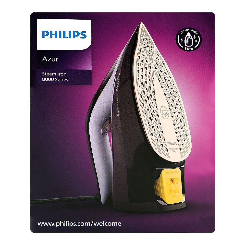 Philips 8000 Series Steam Iron, 3000W, 300ml Water Tank, DST-8021/36