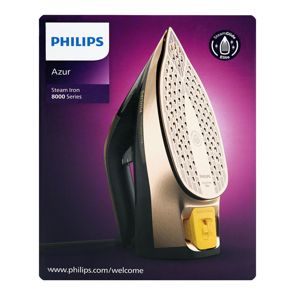 Philips 8000 Series Steam Iron, 3000W, 350ml Water Tank, DST-8041/86