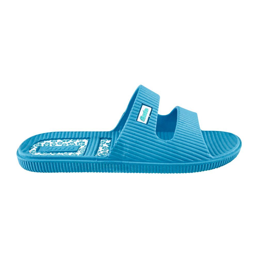 Bata Women's Rubber Slide Slippers, Sky Blue, 6727347
