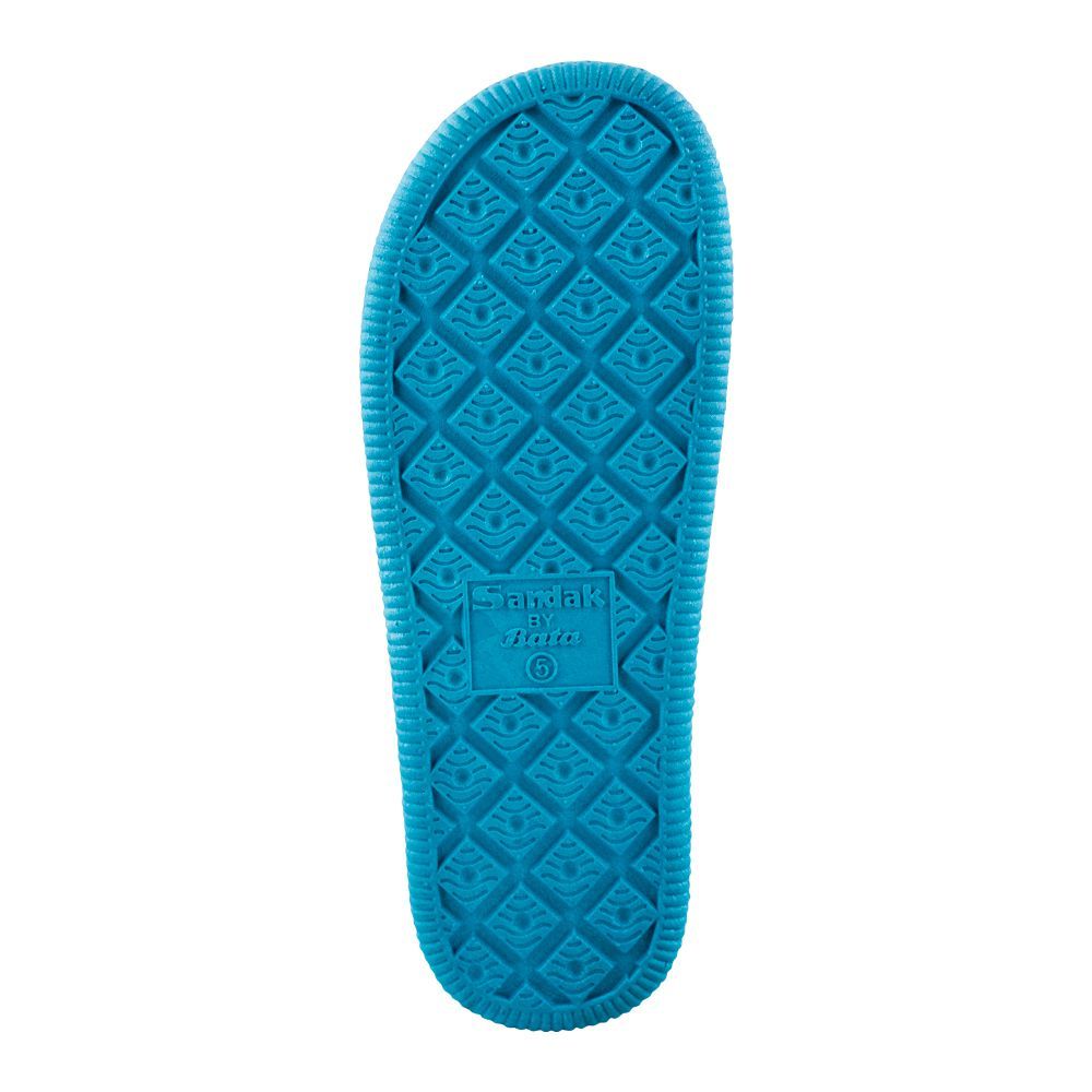 Bata Women's Rubber Slide Slippers, Sky Blue, 6727347
