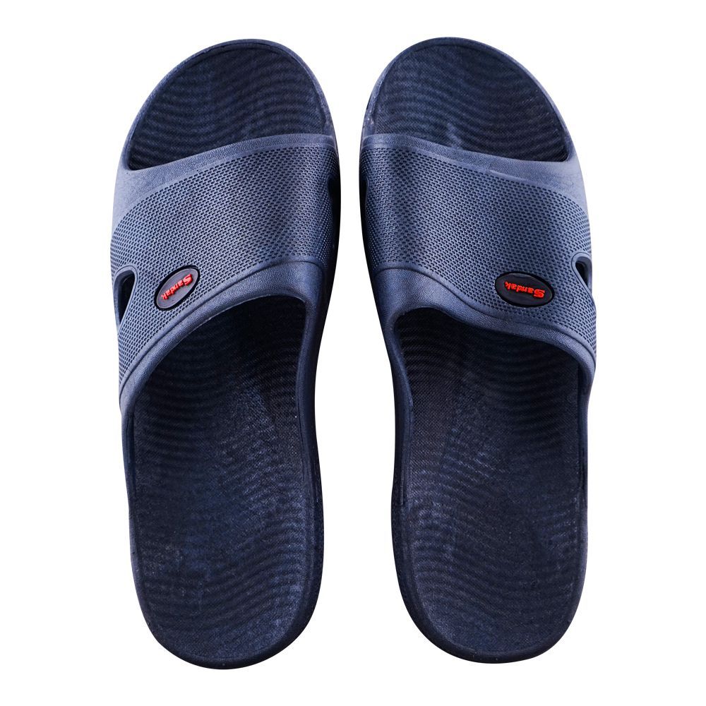 Bata Men's Rubber Slide Slippers, Navy Blue, 8729325
