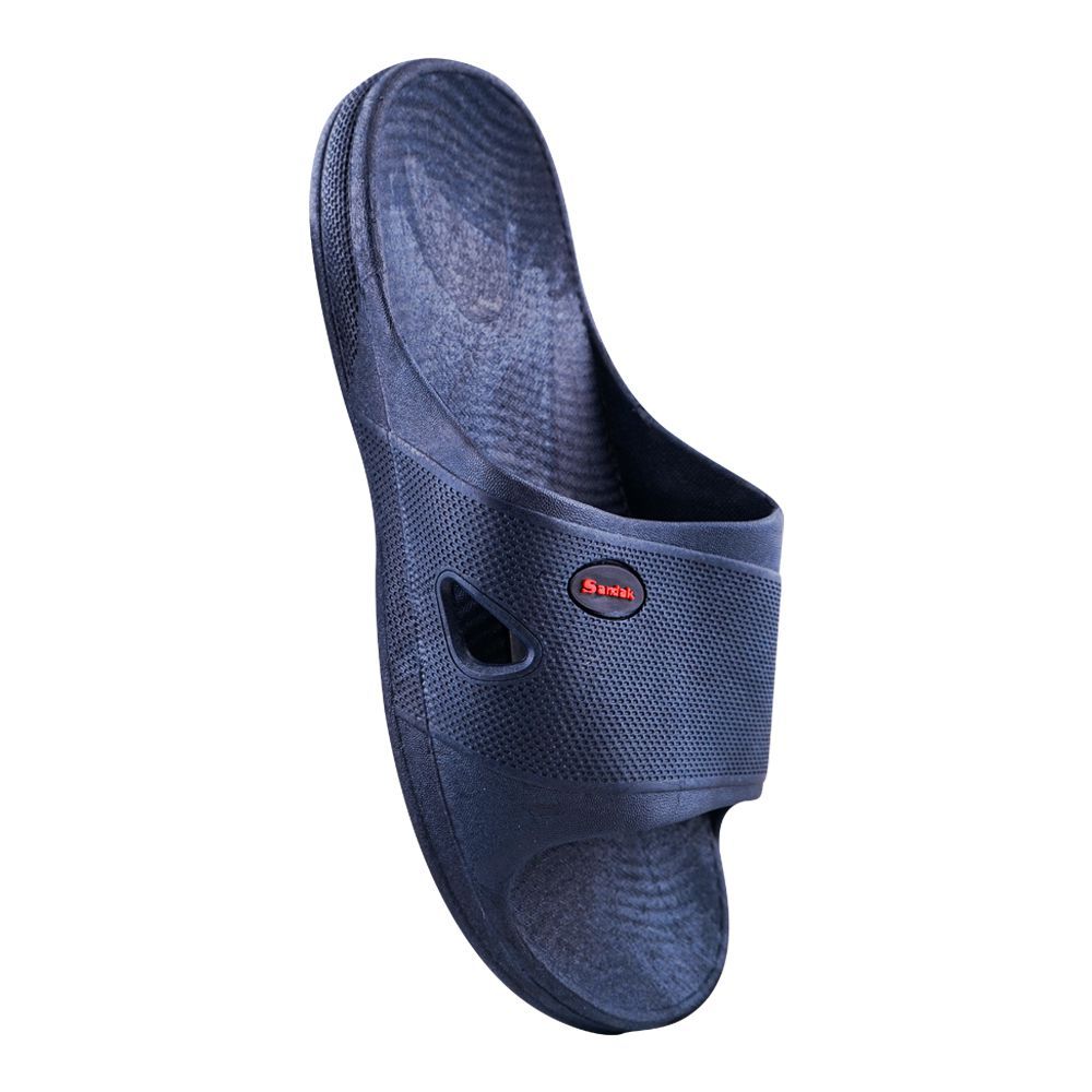 Bata Men's Rubber Slide Slippers, Navy Blue, 8729325