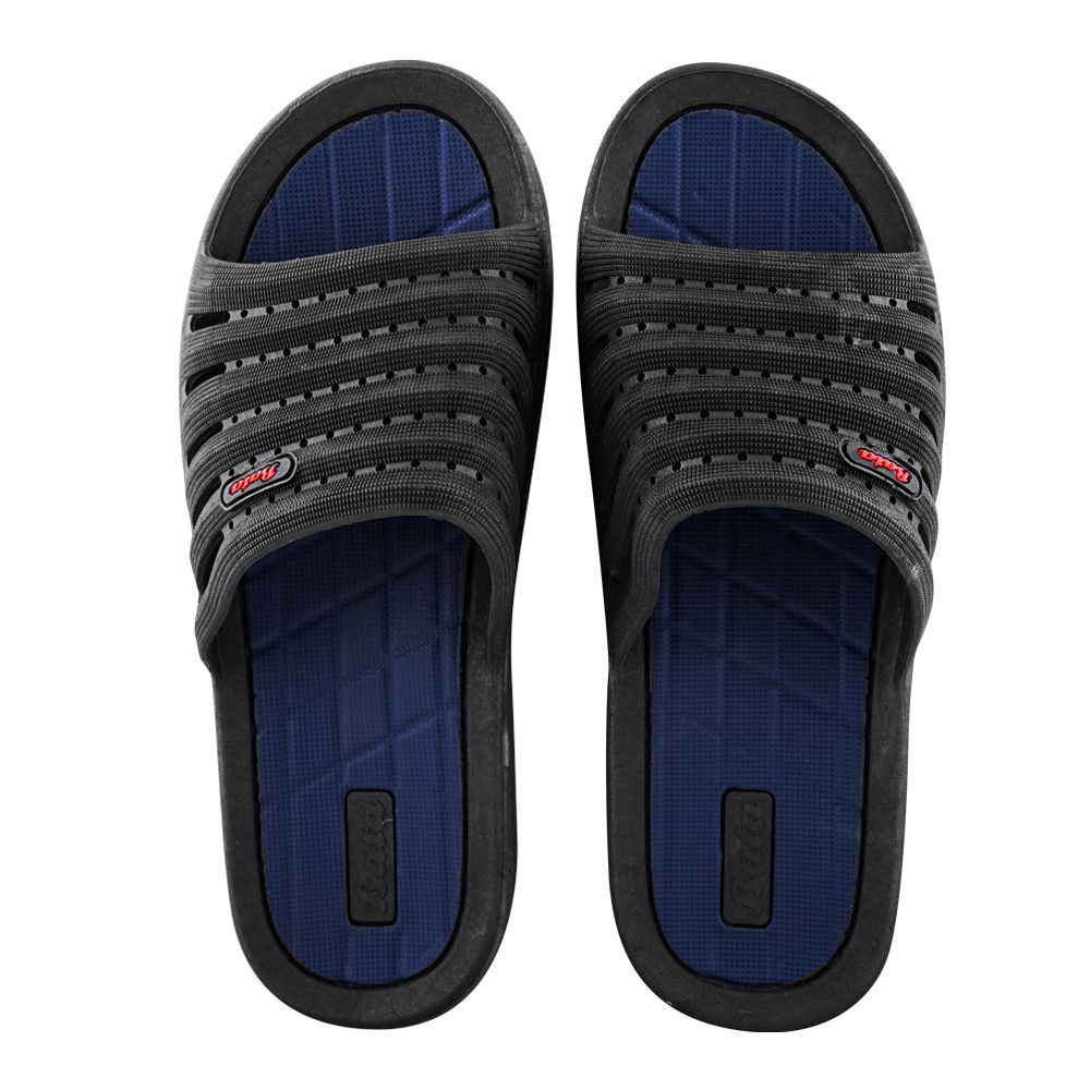 Bata Men's Rubber Slide Slippers, Black, 8729313