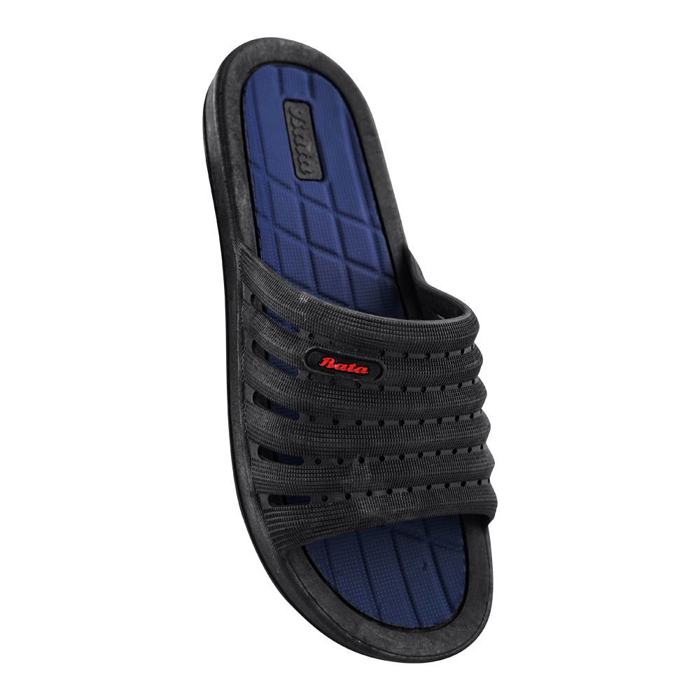 Bata Men's Rubber Slide Slippers, Black, 8729313