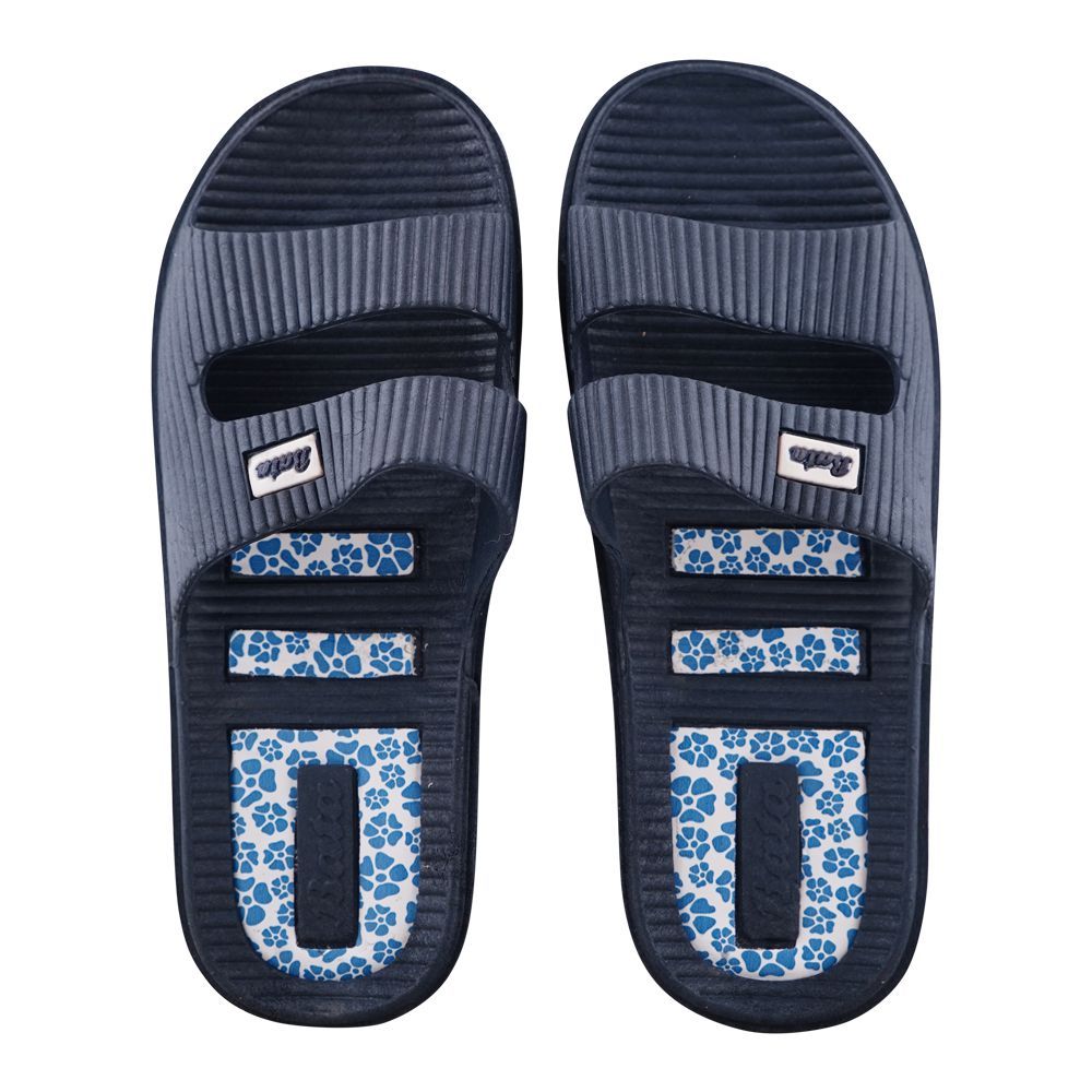 Bata Women's Rubber Slide Slippers, Blue, 6729347
