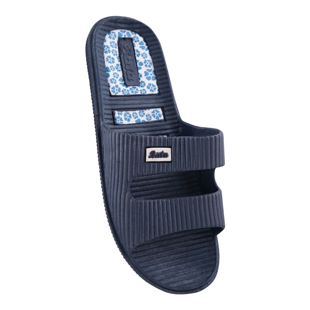 Bata Women's Rubber Slide Slippers, Blue, 6729347