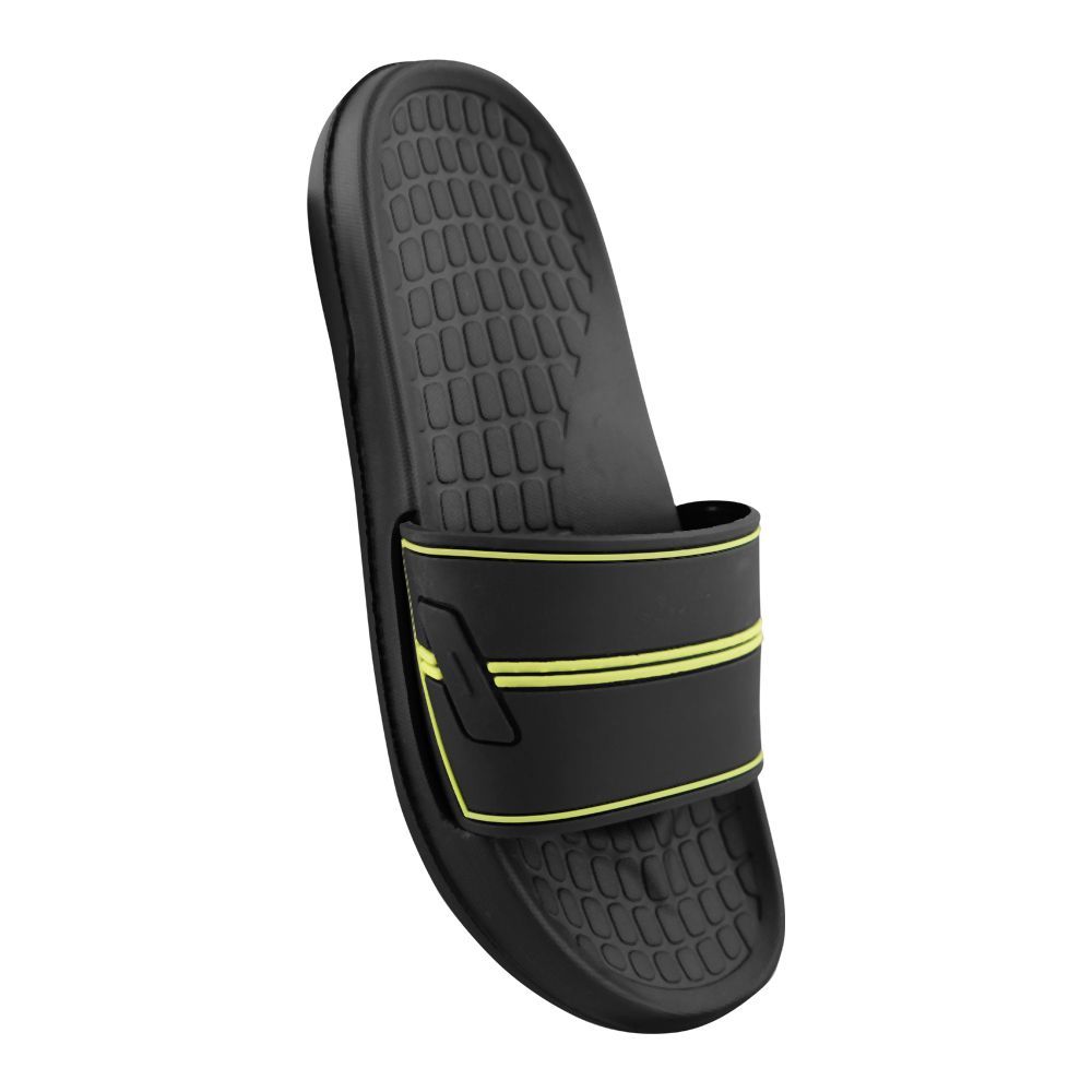 Bata Men's Rubber Slide Slippers, Green & Black, 8717071