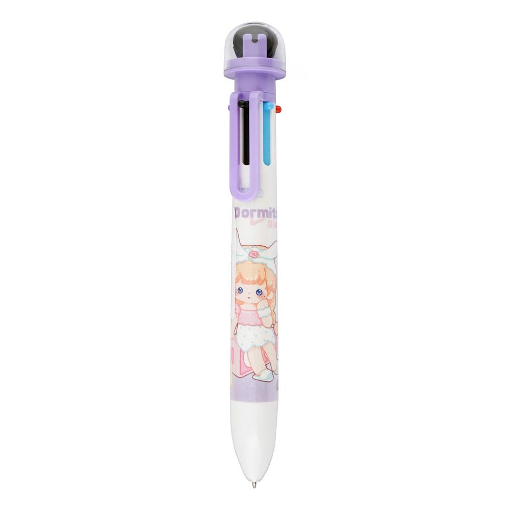 UBS Stamp Line Multicolor Ball Point Pen, 6 Colors, Purple, ADM-152326