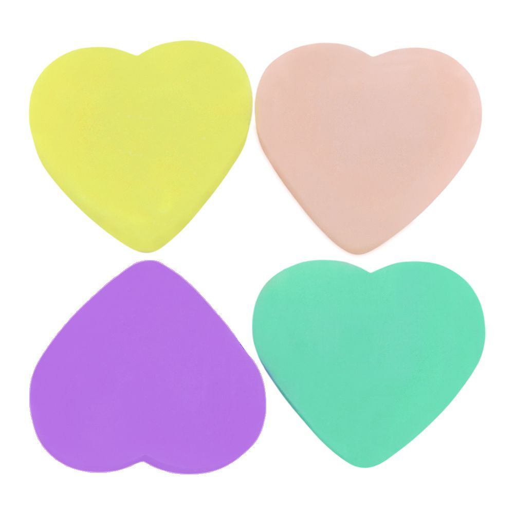 UBS Heart Shaped Erasers, Assorted Colors, For DIY School Kits, 4-Pack, 189