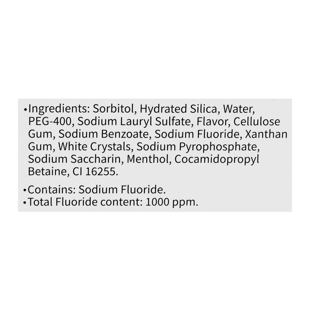 Nero Brilliant Peppermint Gel Cooling Crystals Whitening Toothpaste, 100g