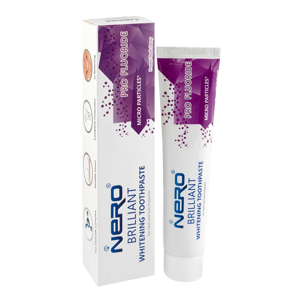Nero Brilliant Pro Flouride Micro Particles Whitening Toothpaste, 100g