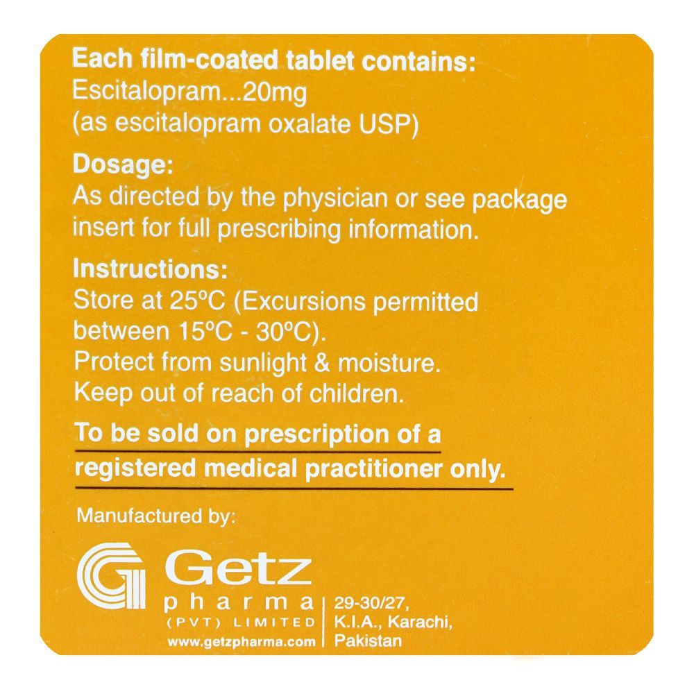 Getz Pharma Zavget Tablet, 20mg, 14-Pack