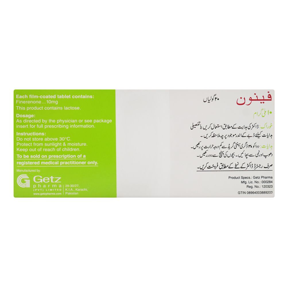 Getz Pharma Finone Tablet, 10mg, 20-Pack
