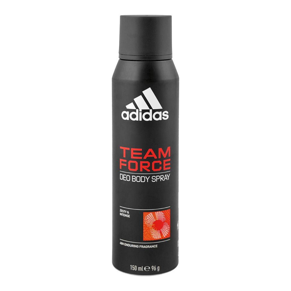 Adidas Team Force 48H Zesty & Intense Deodorant Body Spray, For Men, 150ml