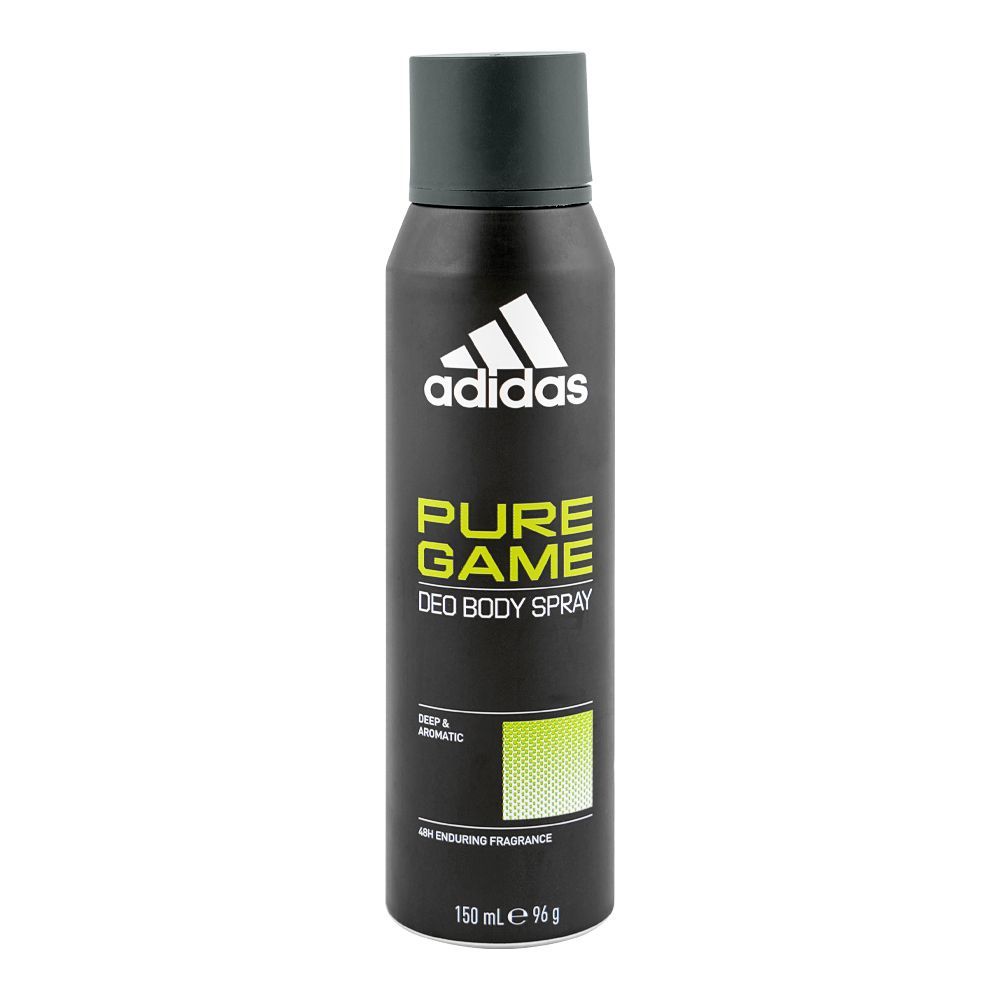 Adidas Pure Game 48H Deep & Aromatic Deodorant Body Spray, For Men, 150ml